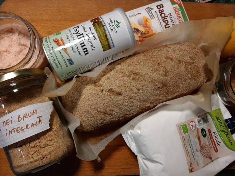 Paine din faina de mei integral, tapioca si psylium (fara gluten si ...
